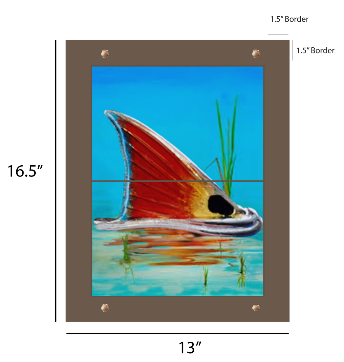 outdoor art - Redfish Jewel – The Glass Tattoo Sign Company